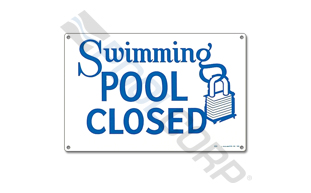 horizon | 18" x 12" Swimming Pool Closed Sign