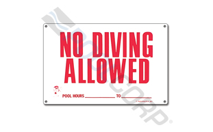horizon | 18" x 12" No Diving Allowed Sign