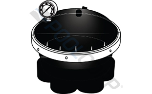 POOL360 | 2" 3-Port Black Valve Shell