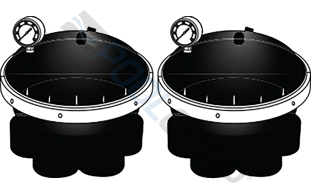 POOL360 | 2" 9-Port Black Valve Shell