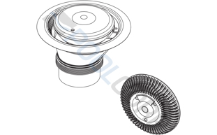 POOL360 | Light Blue MDX-R3 Non-Adjustable Debris Drain