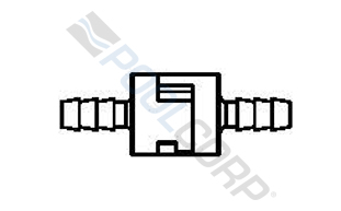 POOL360 | Clear O3 1/4" Barb Check Valve