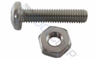 POOL360 | 10-32 x 7/8" Gray Stainless Steel Axle Screw and Nut for ...