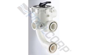 POOL360 | 2" FIP Black Pre-Plumbed Side Mount Multiport Valve for Sta ...