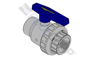 POOL360 | 1 1/2" Single Union Blocked Ball Valve FIP/FIP