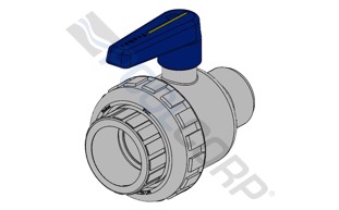 POOL360 | 1 1/2" Single Union Blocked Ball Valve MIP/FIP