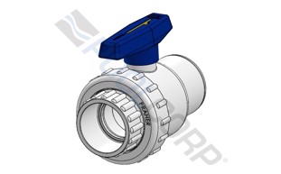 POOL360 | 2" Single Union Blocked Ball Valve SKT/SKT