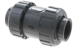 POOL360 | 1 1/2" Double Union Spring PVC Check Valve SKT x SKT