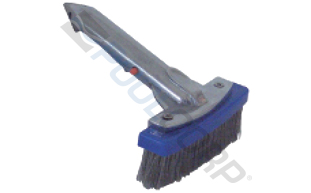 POOL360 | 5" Deluxe Series Metal Handle Algae Brush with Stainless Steel Bristles