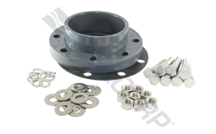 POOL360 | 6" Flange Kit with Gasket and Stainless Steel Hardware