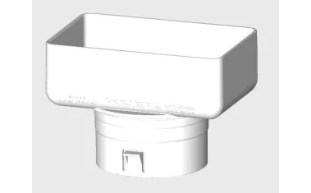 POOL360 | 4" x 6" x 4" Down Spout Adapter