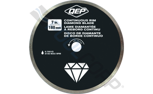 POOL360 | 7" Continuous Rim Diamond Blade-Wet/Dry Black