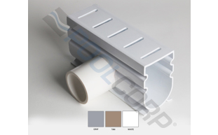 POOL360 | 2" Gray Square Deck Drain Side Adapter Fitting