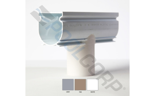 POOL360 | 2" Tan Paver Drain Bottom Drainout PVC