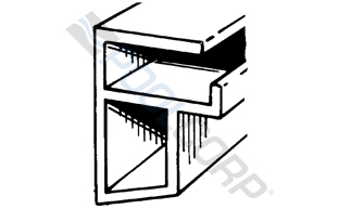 POOL360 | 8' Side Mount Coping Liner Track