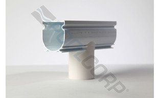 POOL360 | 2" Gray Deck Drain Bottom Drainout Fitting