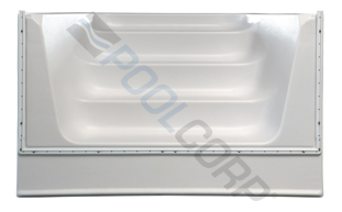 POOL360 | 42" x 6' White 4-Tread Thermoplastic Cantilever Straight Stair