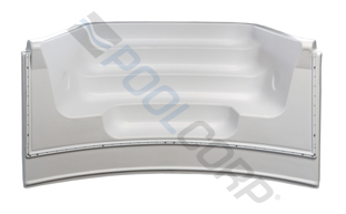 POOL360 | 42" x 8' White 4-Tread Thermoplastic Radius Twin Seat/Step