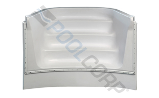 POOL360 | 42" x 6' White 4-Tread Thermoplastic Cantilever Radius Stair