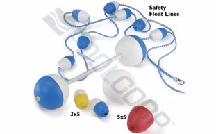 POOL360 | 5'' x 9'' Red Polyethylene Oval Float for 3/4'' Rope