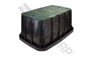 POOL360 | Maxi Jumbo Valve Box with Black Body and Green Lid