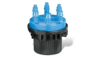 POOL360 | Blue Multi-Outlet Xeri-Bug™ with 1/2" FPT Inlet and Barb Outlet 0.5 GPH