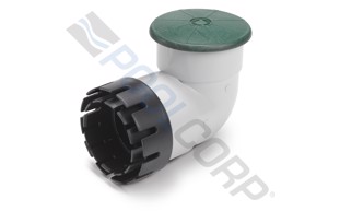 POOL360 | Drainage Pop-Up Relief Valve with 4" PVC Elbow and Hub Fitting Adapter