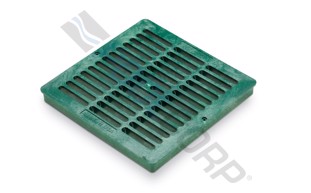 POOL360 | 12" Green Plastic Square Flat Drain Grate
