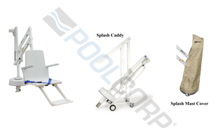 POOL360 | Radiant White Splash! Round Post Pool Lift California Package