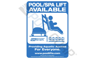 POOL360 | 9" x 12" Pool/Spa Lift Available Sign