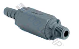 POOL360 | PVC Injection Check Valve 3/8" Barb x .1/4" NPT for RC300 ...