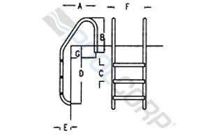 POOL360 | 4-Tread Bronze Series Marine Grade Ladder