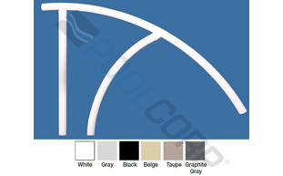 POOL360 | 44" x 36" Graphite Triton Series Return-to-Deck Handrail