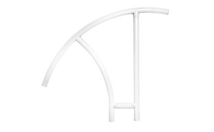 POOL360 | 30" White Cross Braced Return-To-Deck Triton Handrail