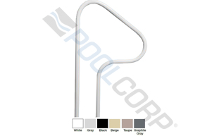 POOL360 | 26" White 2-Post Return-To-Deck Figure-4 Handrail