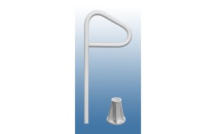 POOL360 | 36" White Single Post Spa Side Grab Rail