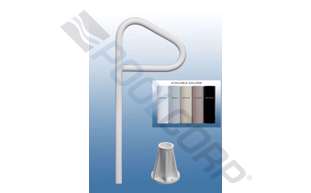 POOL360 | 36" Black Single Post Spa Side Grab Rail