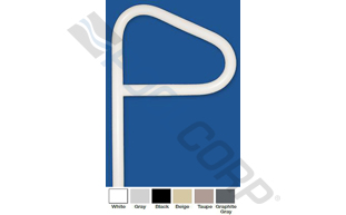 POOL360 | 18" Taupe Single Post Figure-4 Handrail