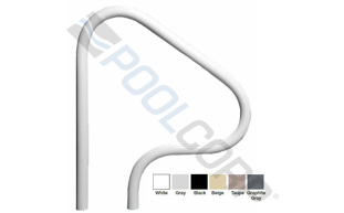 POOL360 | 26" x 30" Beige 3-Bend Return-to-Deck Bend Above Water Handrail
