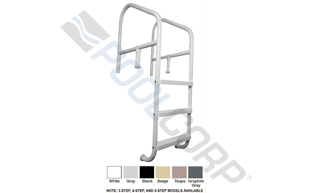 POOL360 | 36" x 79" Taupe 4-Step Cross-Braced Pool Ladder