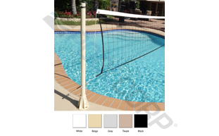 POOL360 | White Replacement Surface Mount Volleyball Posts