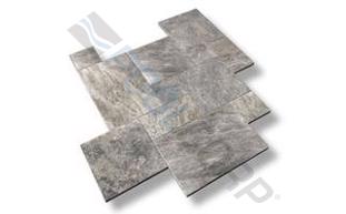 POOL360 | French Pattern x 1.25" Travertine Tumbled Paver Silver