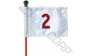 POOL360 | Numbered Practice Green Pennant White Head Red Rod with Base Set 1 - 9