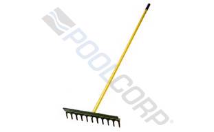 POOL360 | Yellow Duo-Rake with 54" Aluminum Handle