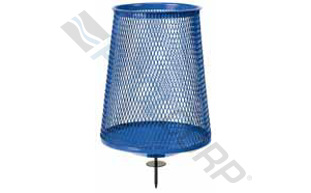 POOL360 | 9 gal Medium Blue Tapered Litter Caddie with 4.75" Spike