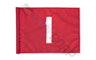 POOL360 | Green and White Nylon Numbered Flag Tube-Lock 200 Denier 1 - 9