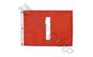 POOL360 | White and Red Nylon Numbered Flag Tube-Lock 200 Denier 1 - 9