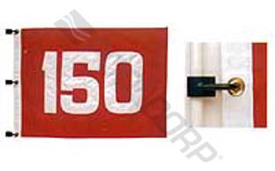 POOL360 | White Nylon Numbered Range Flag