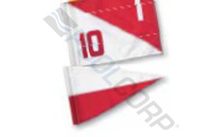 POOL360 | Red and White Nylon Dual Numbered Semaphore Flag 200 Denier ...