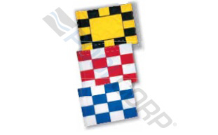 POOL360 | Black and Red Sewn Checkered Flag Set of 9